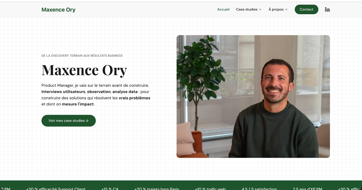 Maxence Ory — Product Manager